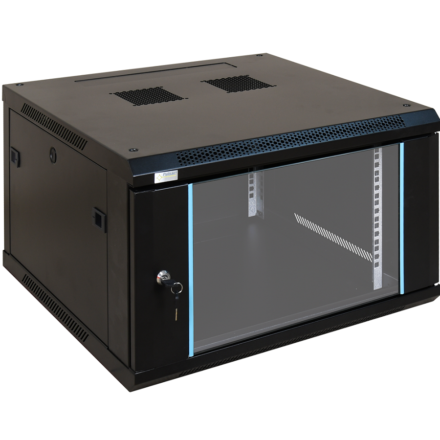 Pulsar RWA666GD Rack szekrény 6U 600x600 mm fali - Falra szerelhető ...